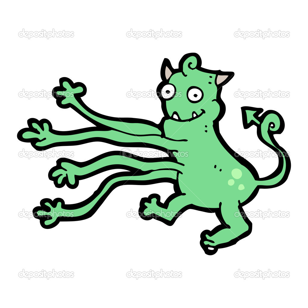 Horrible monster cartoon Stock Vector Image by ©lineartestpilot #13138210