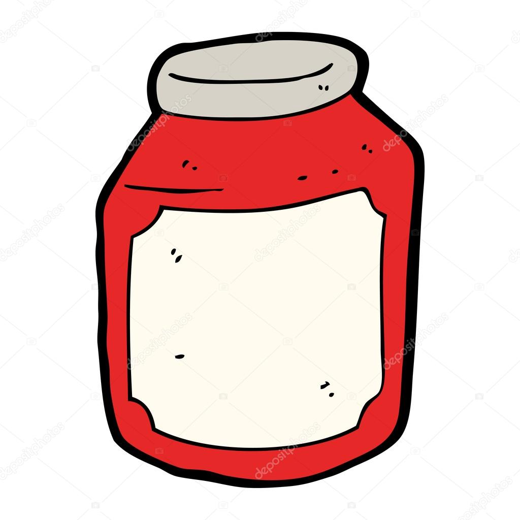 Drawing of a jar of jam Stock Illustration by ©lineartestpilot #13138438