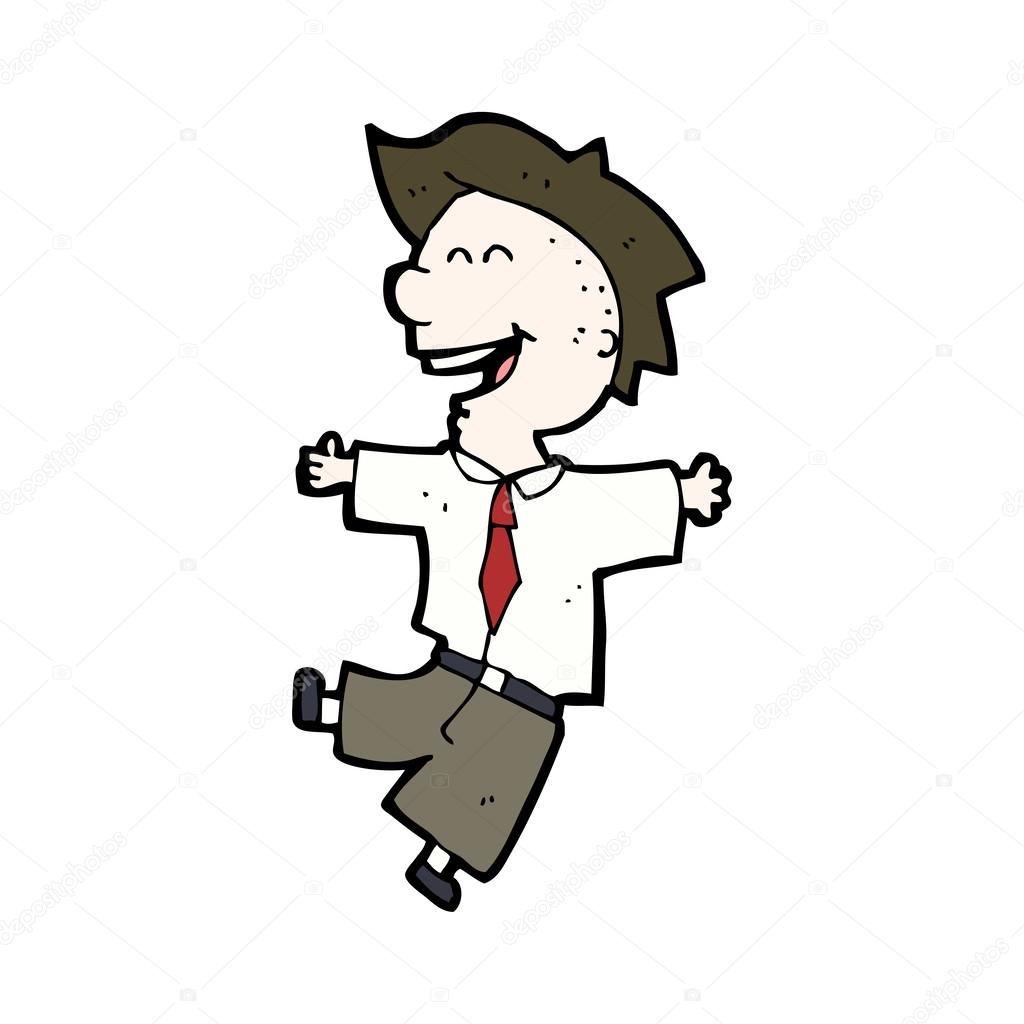Cartoon laughing office man Stock Vector Image by ©lineartestpilot ...