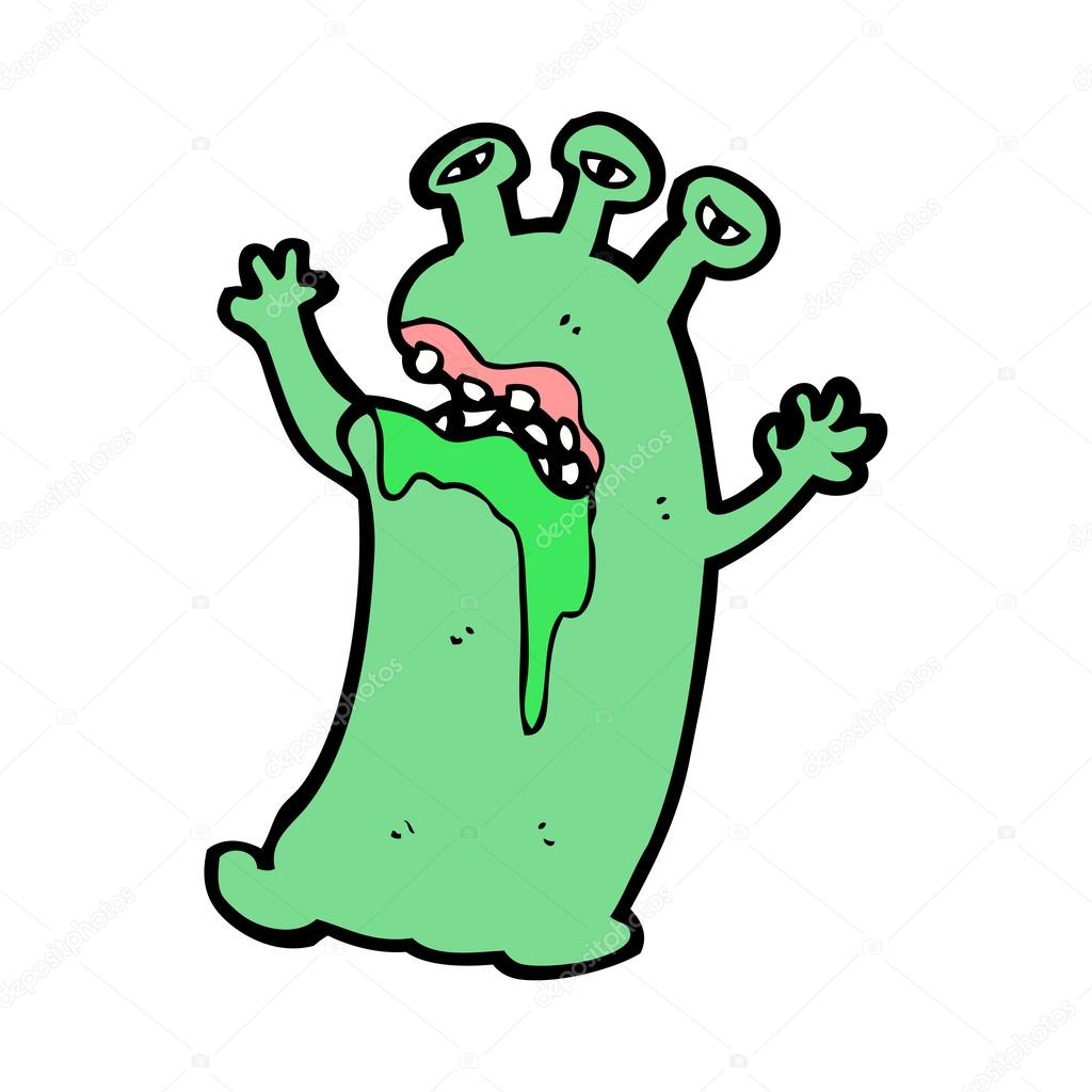 Slimy alien creature Stock Vector by ©lineartestpilot 13566708