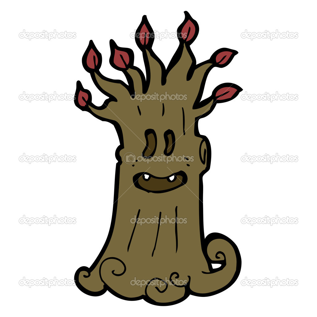 Spooky tree cartoon Stock Vector Image by ©lineartestpilot #13566835