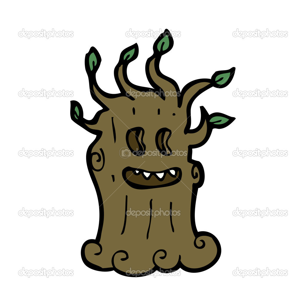 Spooky tree cartoon Stock Vector Image by ©lineartestpilot #13566918