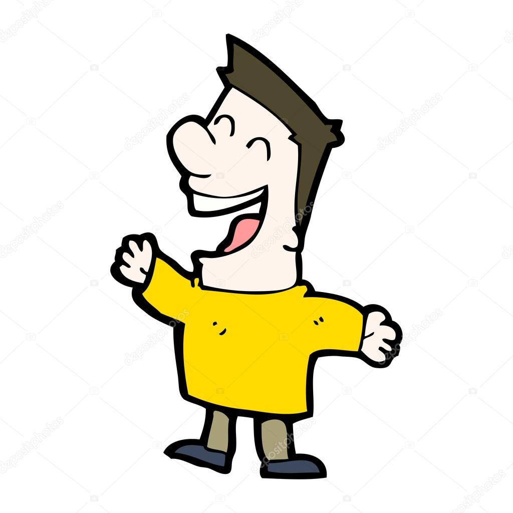 Riendo hombre de dibujos animados Vector de stock por ©lineartestpilot ...