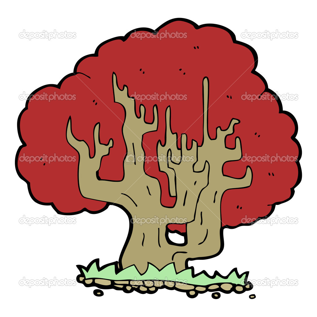 Cartoon red tree Stock Vector Image by ©lineartestpilot #13567435