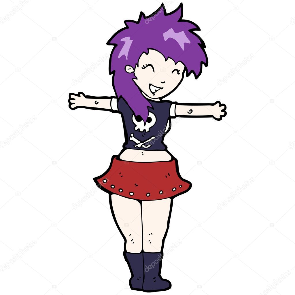 Cartoon rock chick Stock Vector Image by ©lineartestpilot #13569117