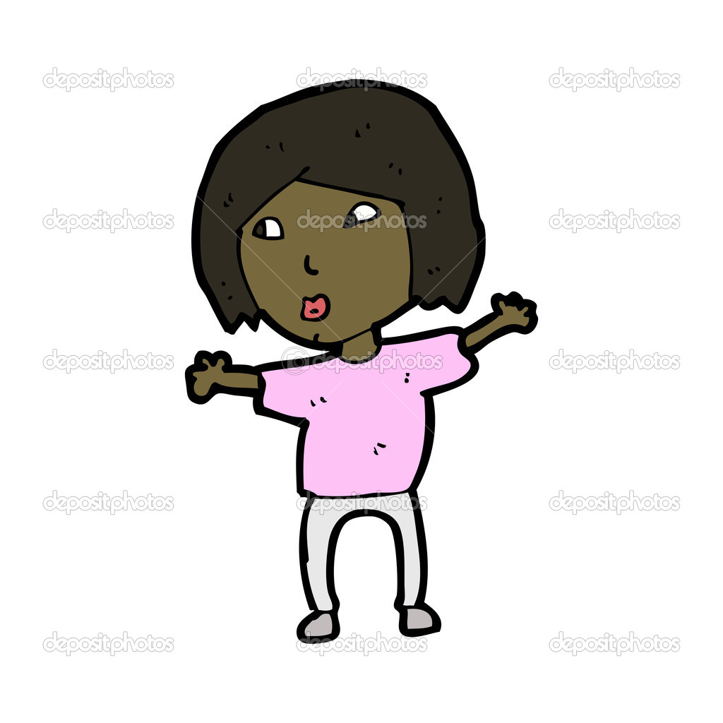 Cartoon woman explaining Stock Vector by ©lineartestpilot 13569219