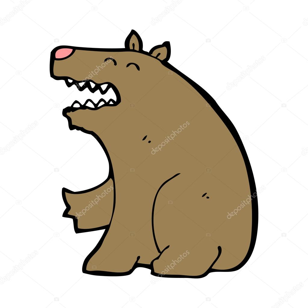 Cartoon fearsome bear Stock Vector by ©lineartestpilot 13569697