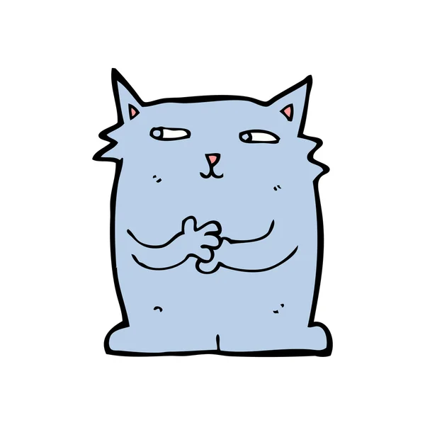 Scheming cartoon cat — Stock Vector © lineartestpilot #13571996