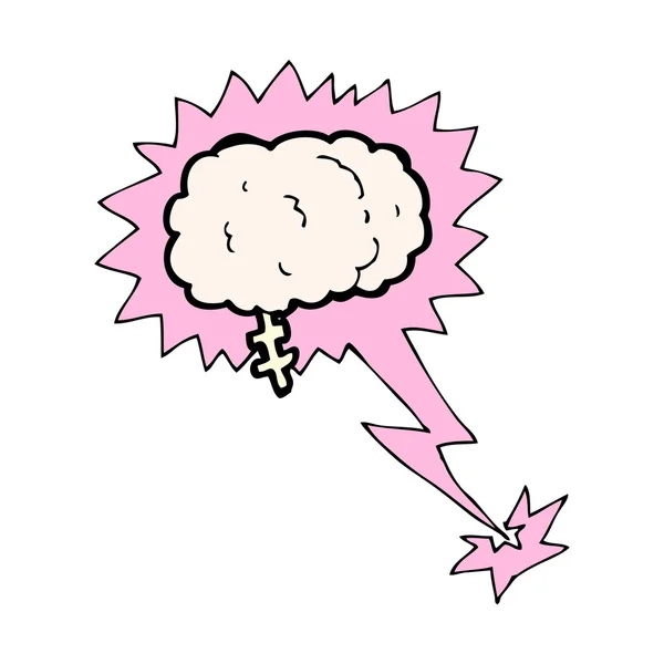 Glowing brain cartoon Stock Vector by ©lineartestpilot 29104771