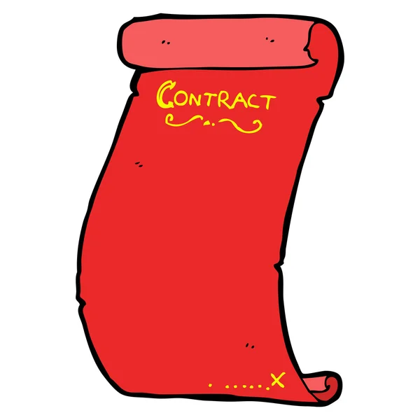 Old scroll contract cartoon — Stock Vector © lineartestpilot #13576092