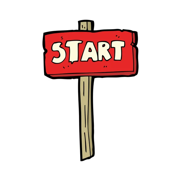 Cartoon start sign — Stock Vector © lineartestpilot #20078883
