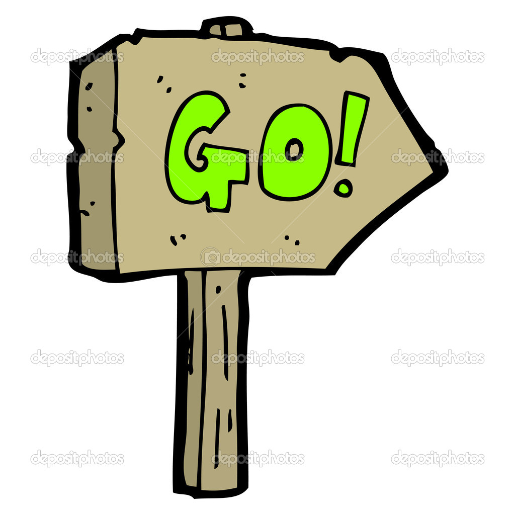 Dibujos animados de señal ir — Archivo Imágenes Vectoriales ...