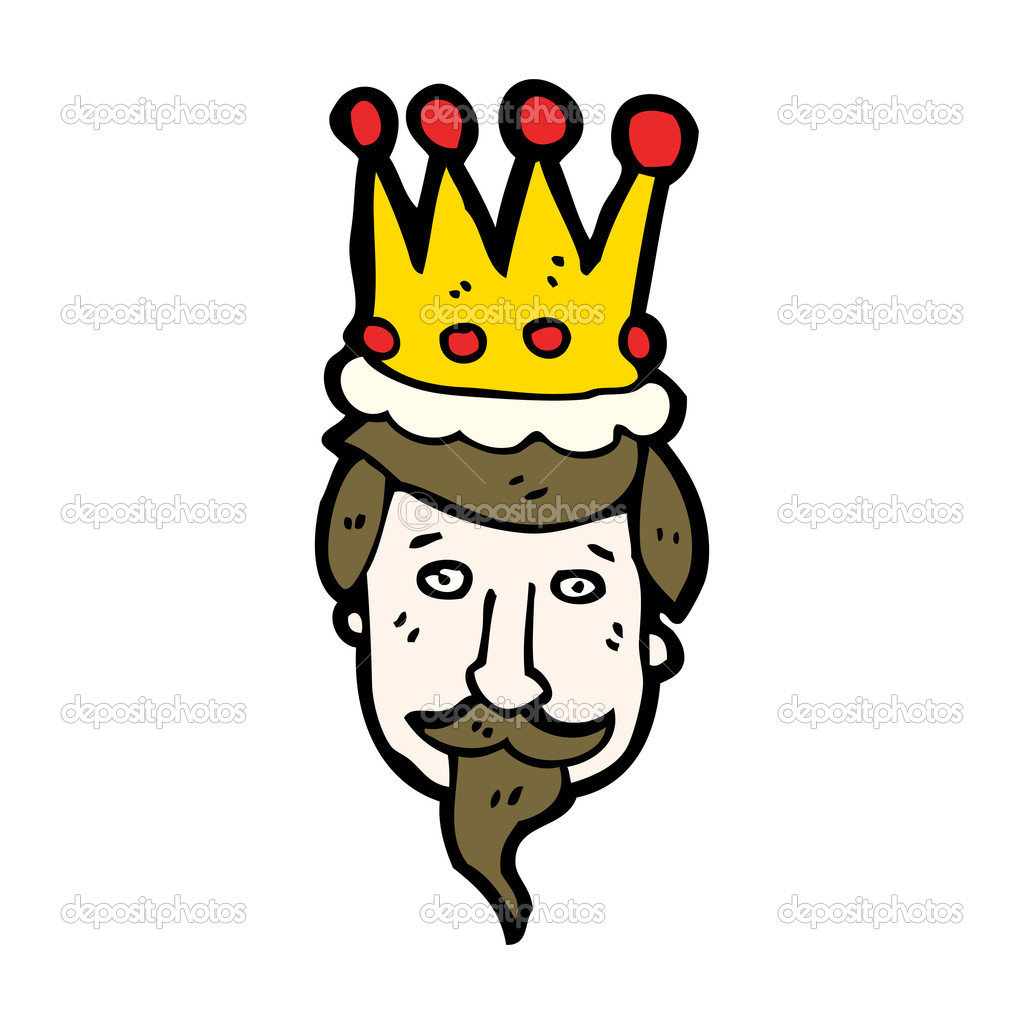 Cartoon kings head — Stock Vector © lineartestpilot #13570919