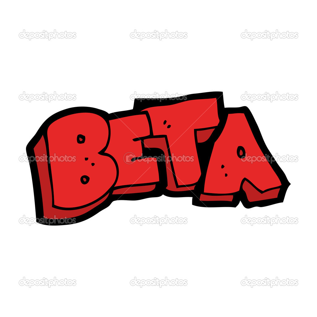 Cartoon beta sign Stock Vector Image by ©lineartestpilot #13571530