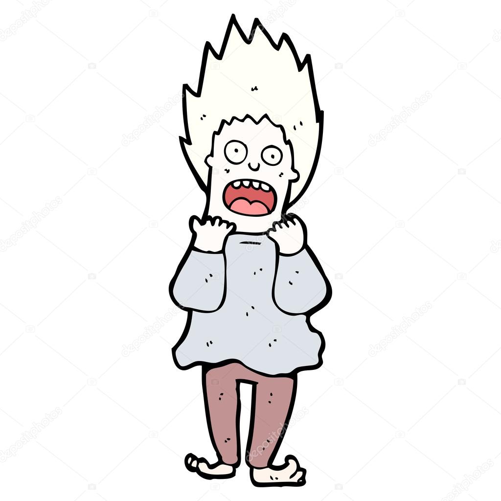 Cartoon man taking a fright — Stock Vector © lineartestpilot #13572024