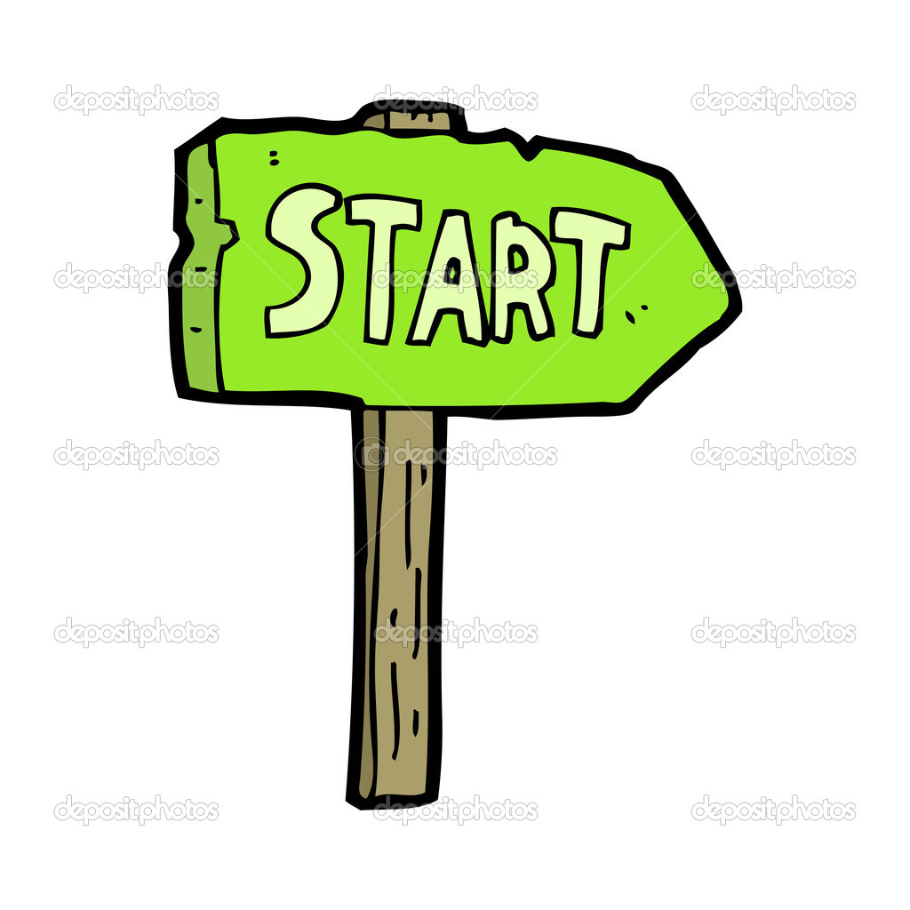 Start sign cartoon — Stock Vector © lineartestpilot #13572582