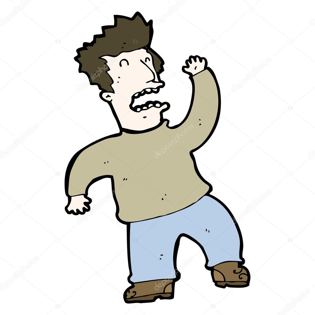 Cartoon man calling Stock Vector Image by ©lineartestpilot #13572837