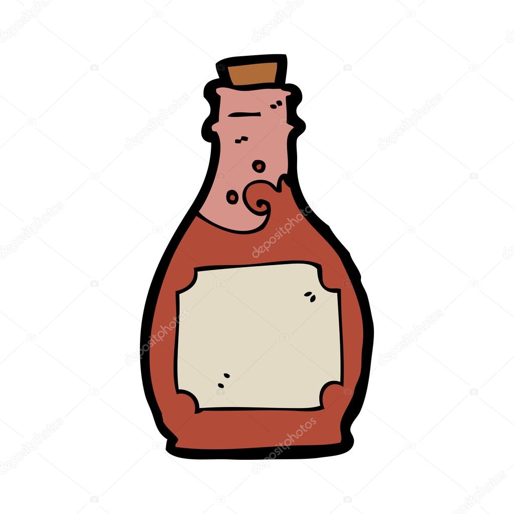 Cartoon rum bottle Stock Vector by ©lineartestpilot 13573581