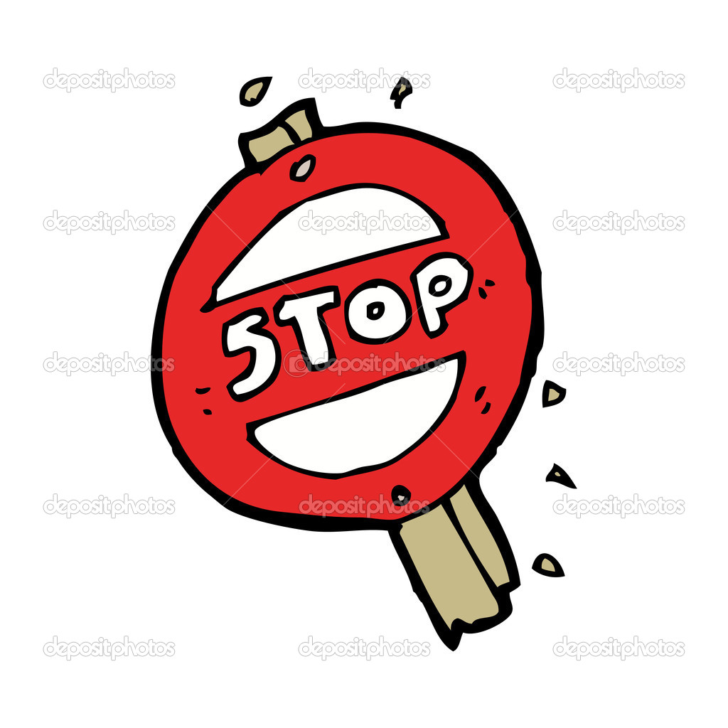 Stop sign cartoon — Stock Vector © lineartestpilot #13573841