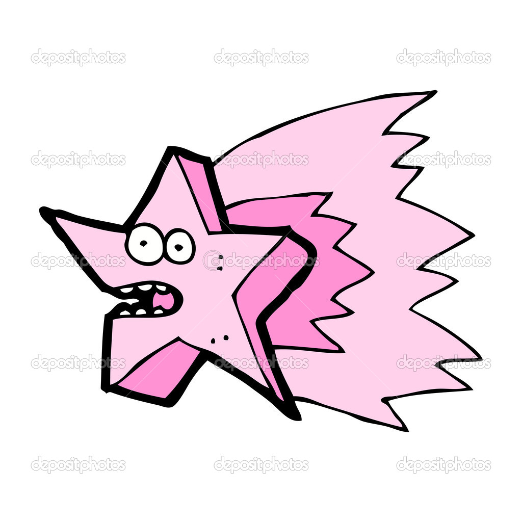 Cartoon funny shooting star Stock Vector by ©lineartestpilot 13573930