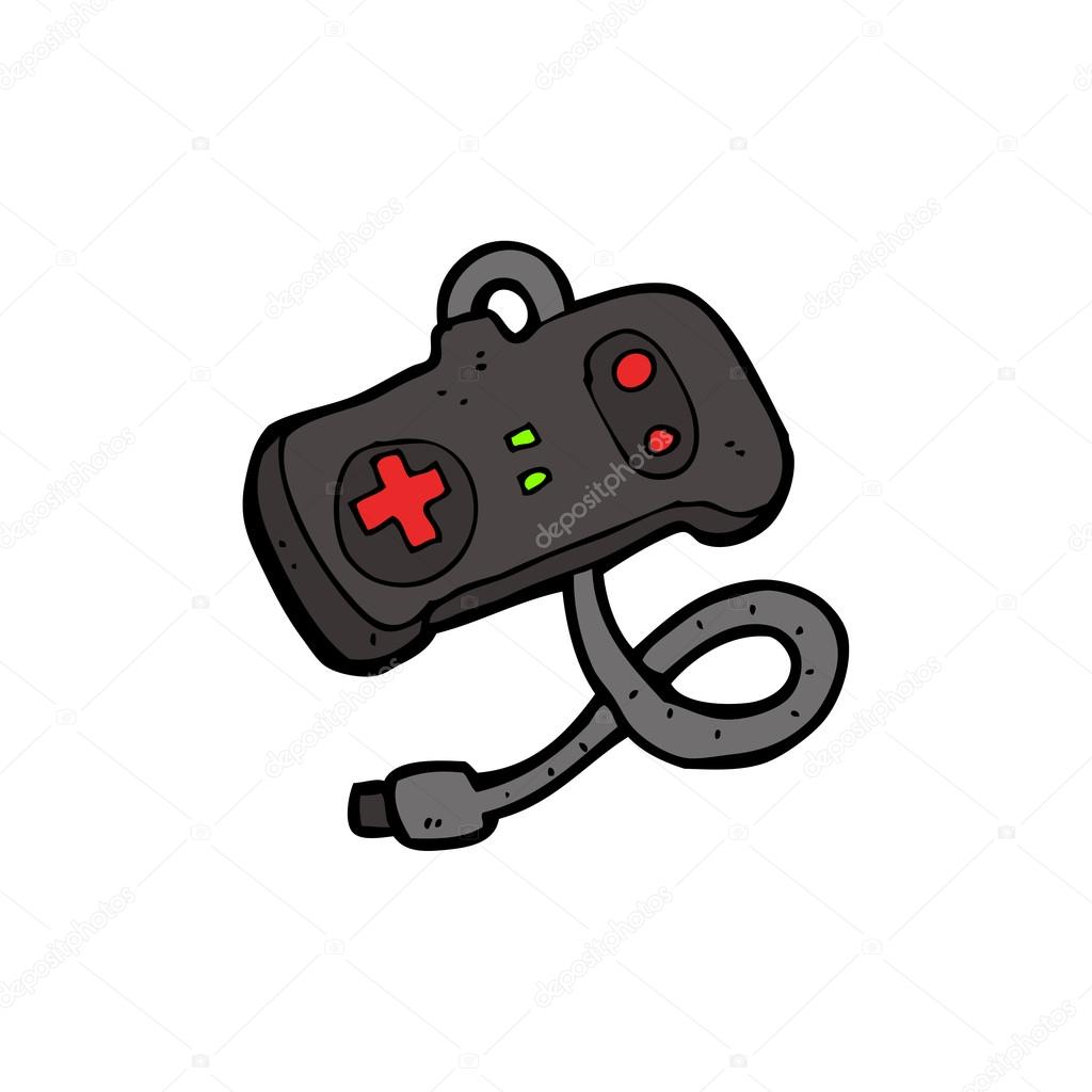 Computer game controller cartoon — Stock Vector © lineartestpilot #13573940