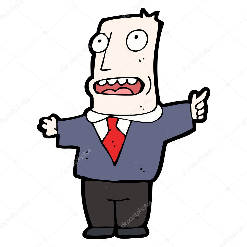 Cartoon boring man Stock Vector Image by ©lineartestpilot #13573973