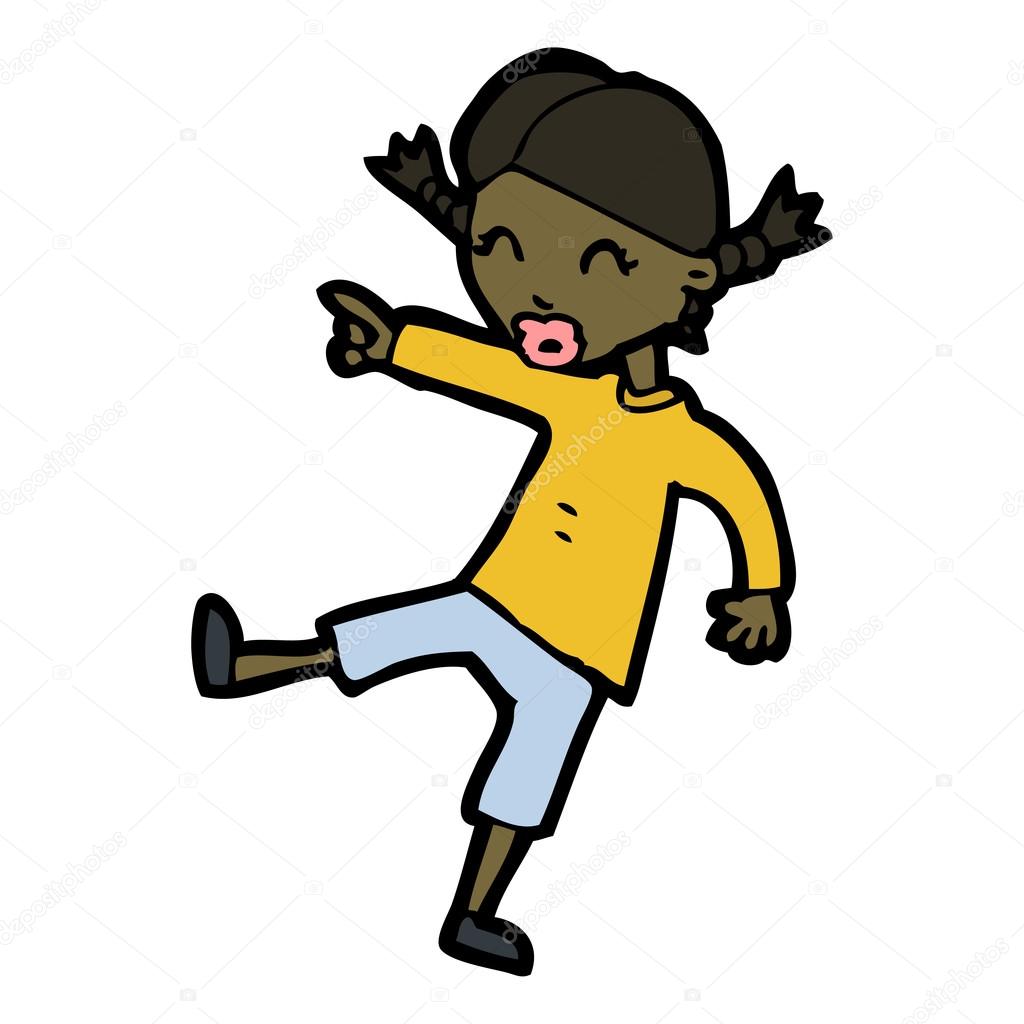 Cartoon woman pointing Stock Illustration by ©lineartestpilot #13574007