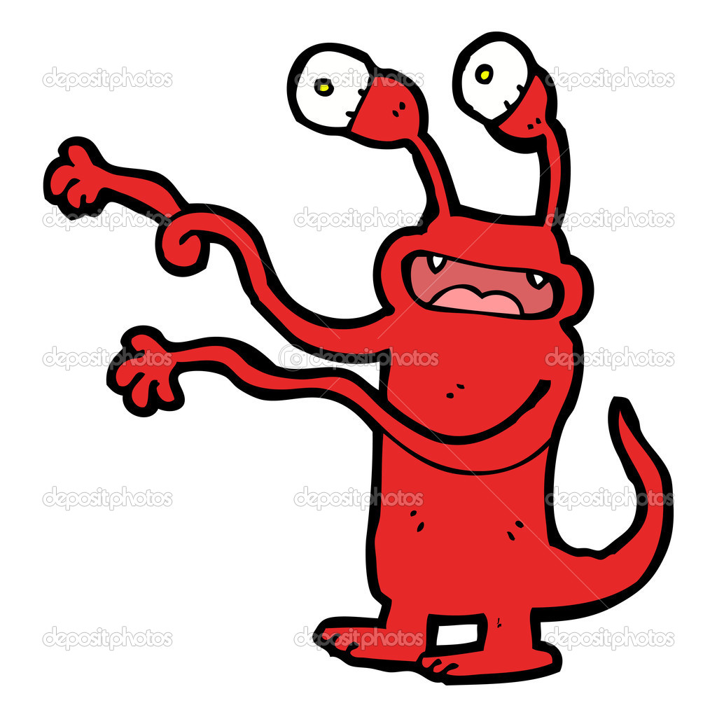 Red Alien Clipart