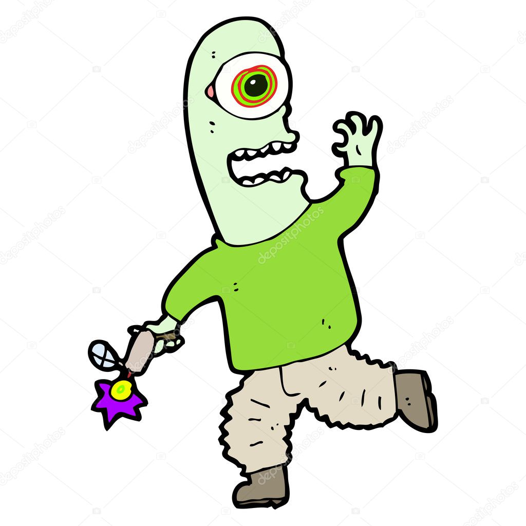 Alien invader cartoon Stock Vector Image by ©lineartestpilot #13575638