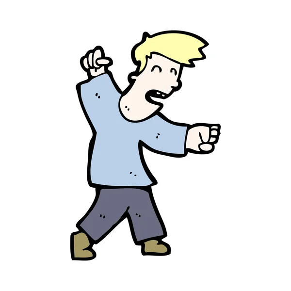 Cartoon man running scared — Stock Vector © lineartestpilot #13569399