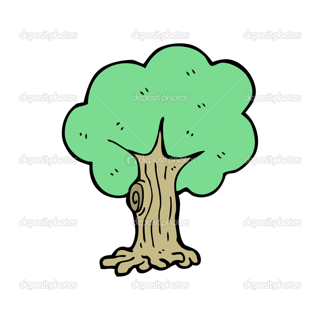 Short tree cartoon — Stock Vector © lineartestpilot #14905247