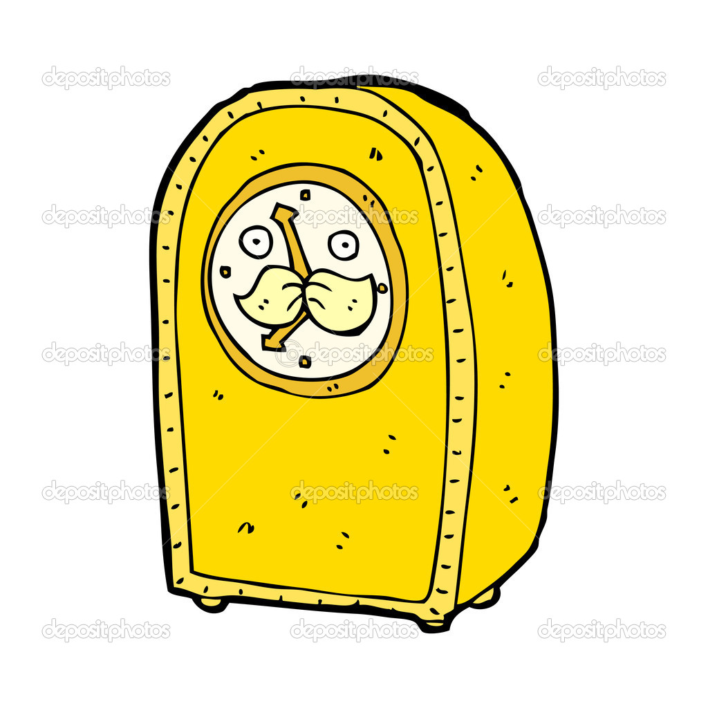 Carriage clock cartoon ⬇ Vector Image by © lineartestpilot | Vector ...