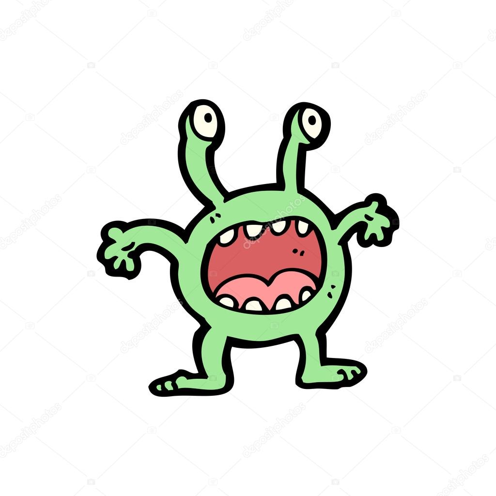 Funny alien cartoon Stock Vector Image by ©lineartestpilot #14906179