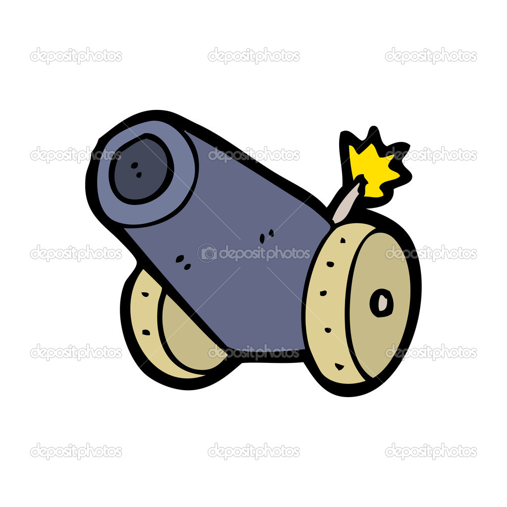 Cannon cartoon — Stock Vector © lineartestpilot #14913119