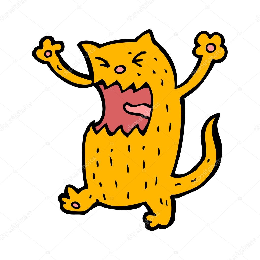 Angry cat cartoon Stock Vector Image by ©lineartestpilot #14919593
