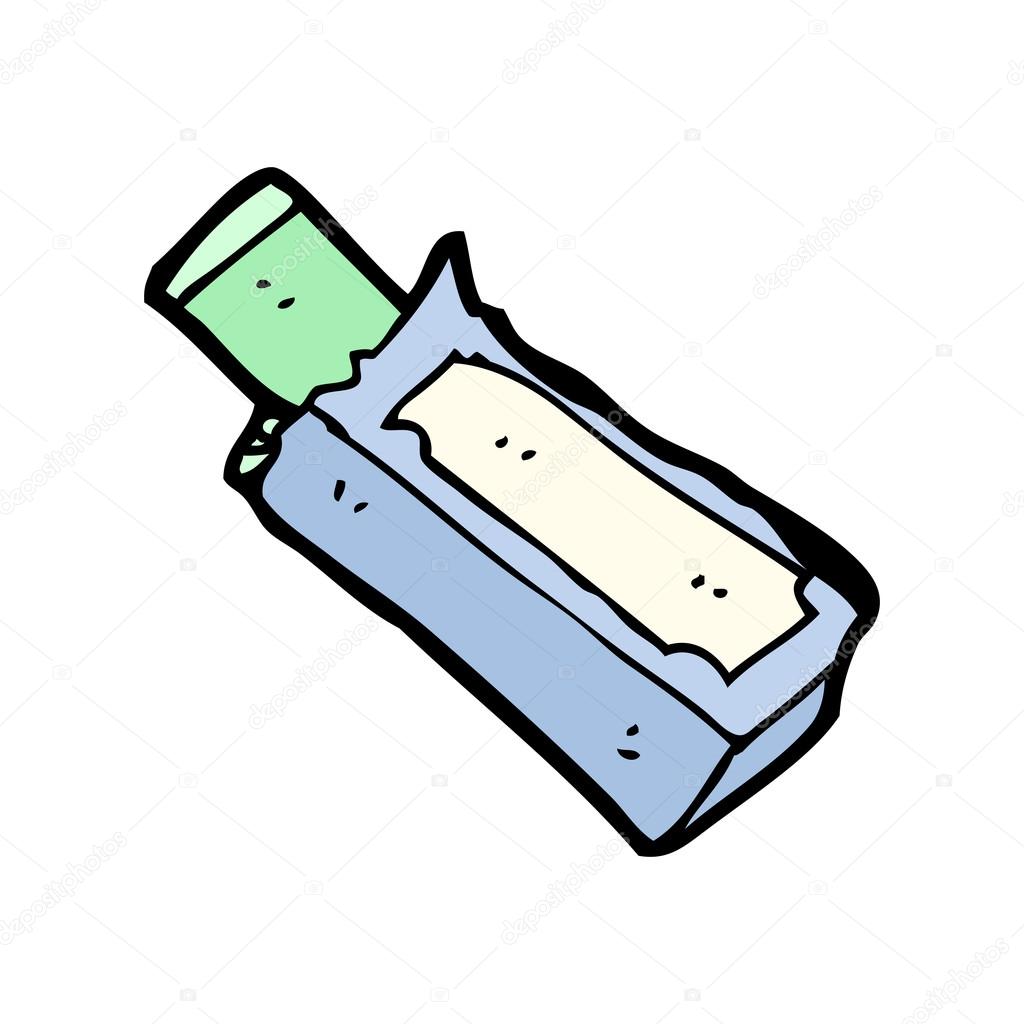 Packet of chewing gum cartoon — Stock Vector © lineartestpilot #14919617
