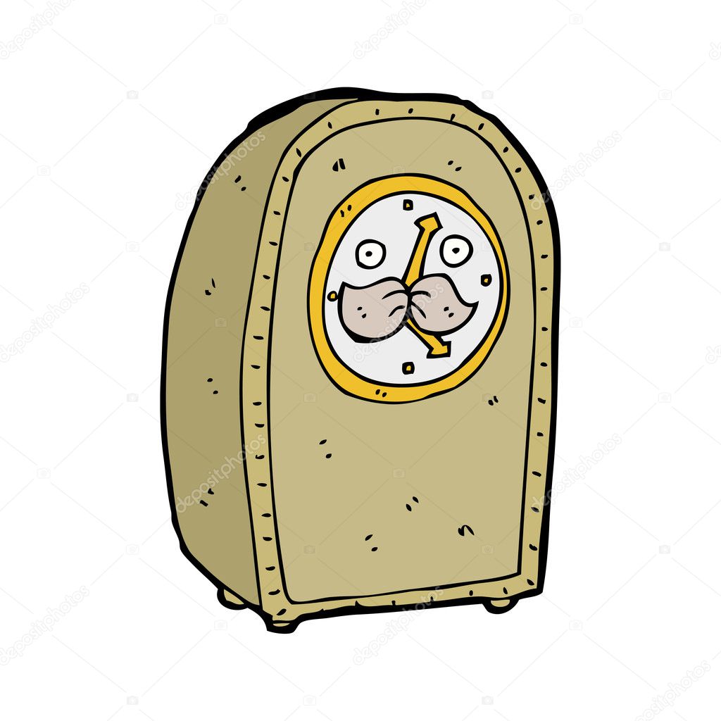 Carriage clock cartoon character ⬇ Vector Image by © lineartestpilot ...
