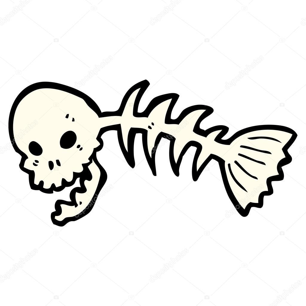 Skull fish skeleton cartoon Stock Illustration by ©lineartestpilot ...