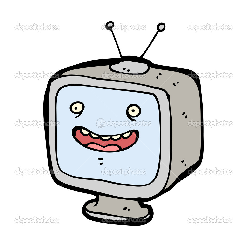Cartoon television set Stock Vector by ©lineartestpilot #14919991