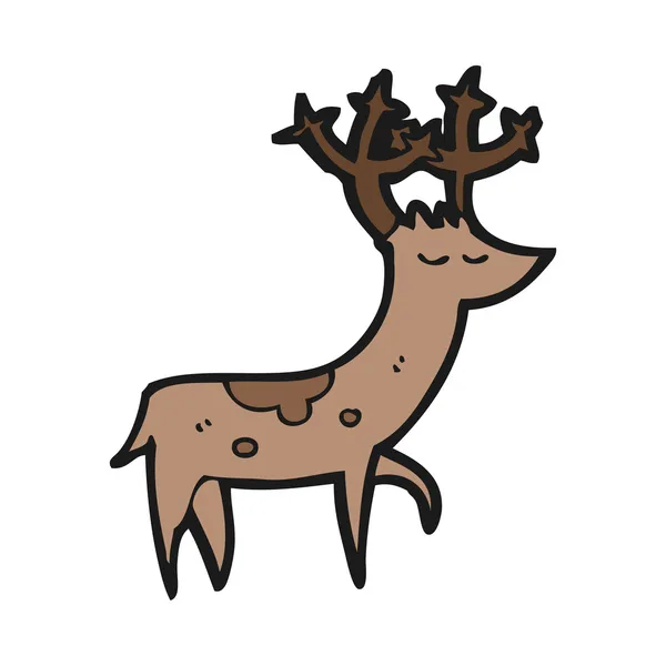 Vector Illustration Cartoon Happy Stag Stock Vector by ©lineartestpilot ...