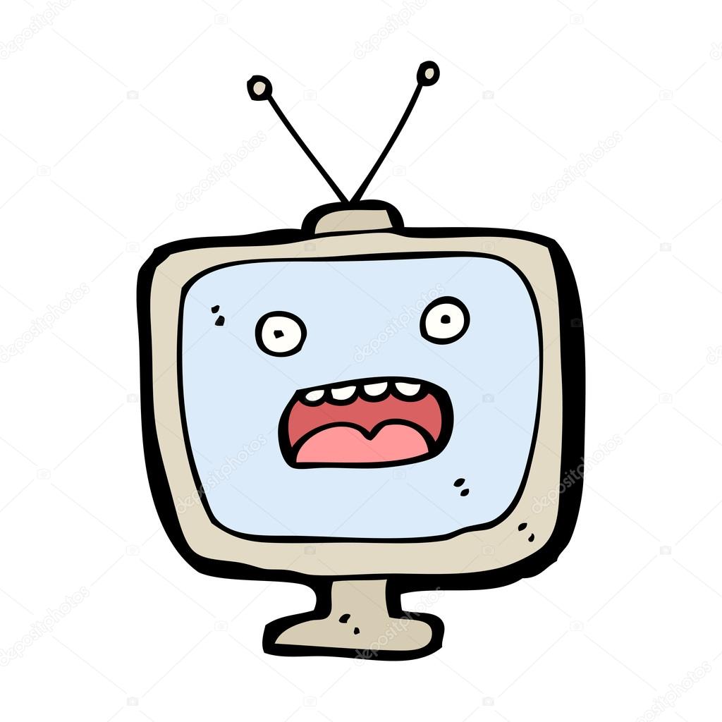 Televisor de dibujos animados vector, gráfico vectorial ...