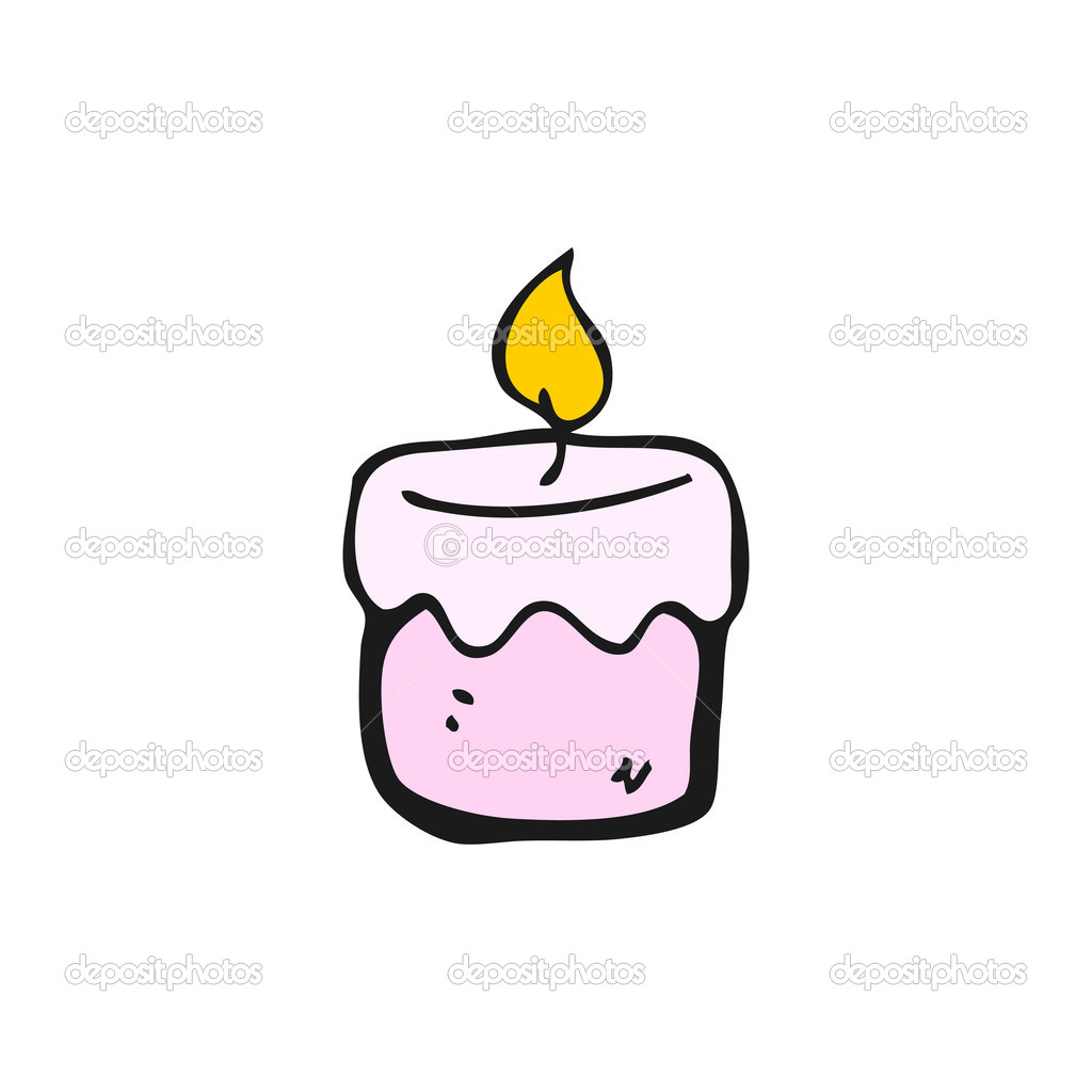 dibujos animados de velas de color rosa — Vector de stock ...