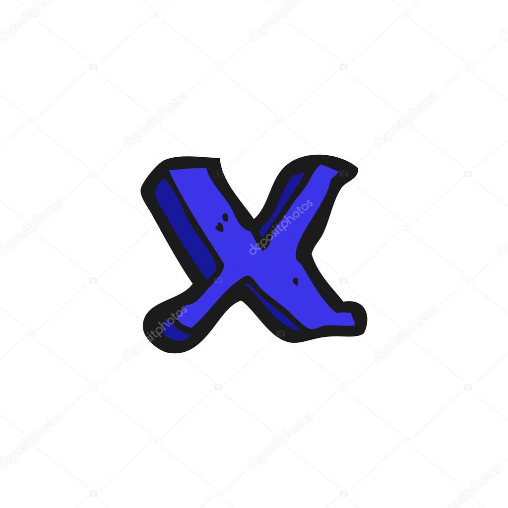 Carta de dibujos animados x Vector de stock por ©lineartestpilot 14920899