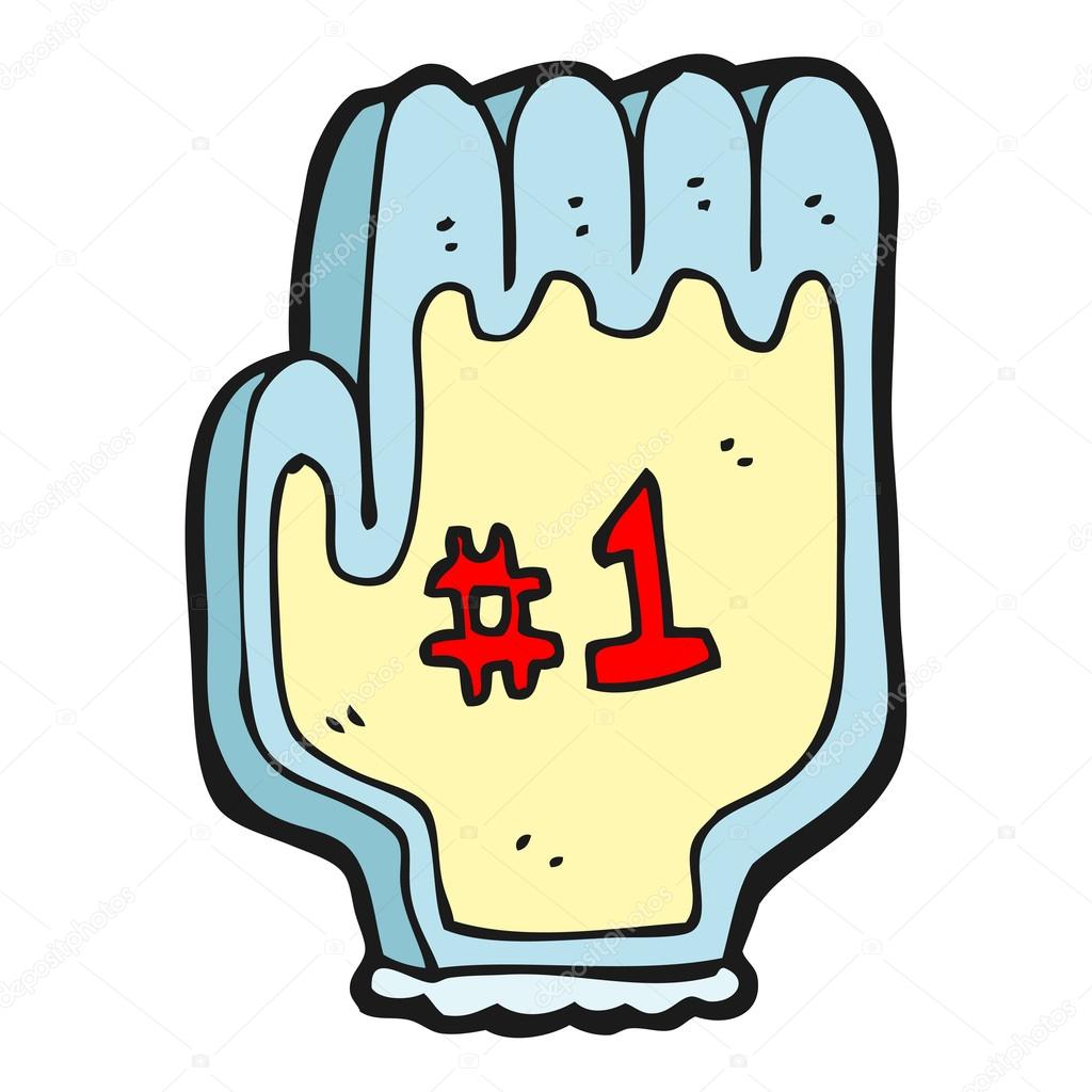 Pointing sports foam finger cartoon Stock Vector by ©lineartestpilot ...