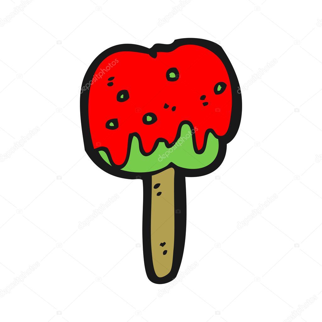 Cartoon toffee apple Stock Vector by ©lineartestpilot 14930023