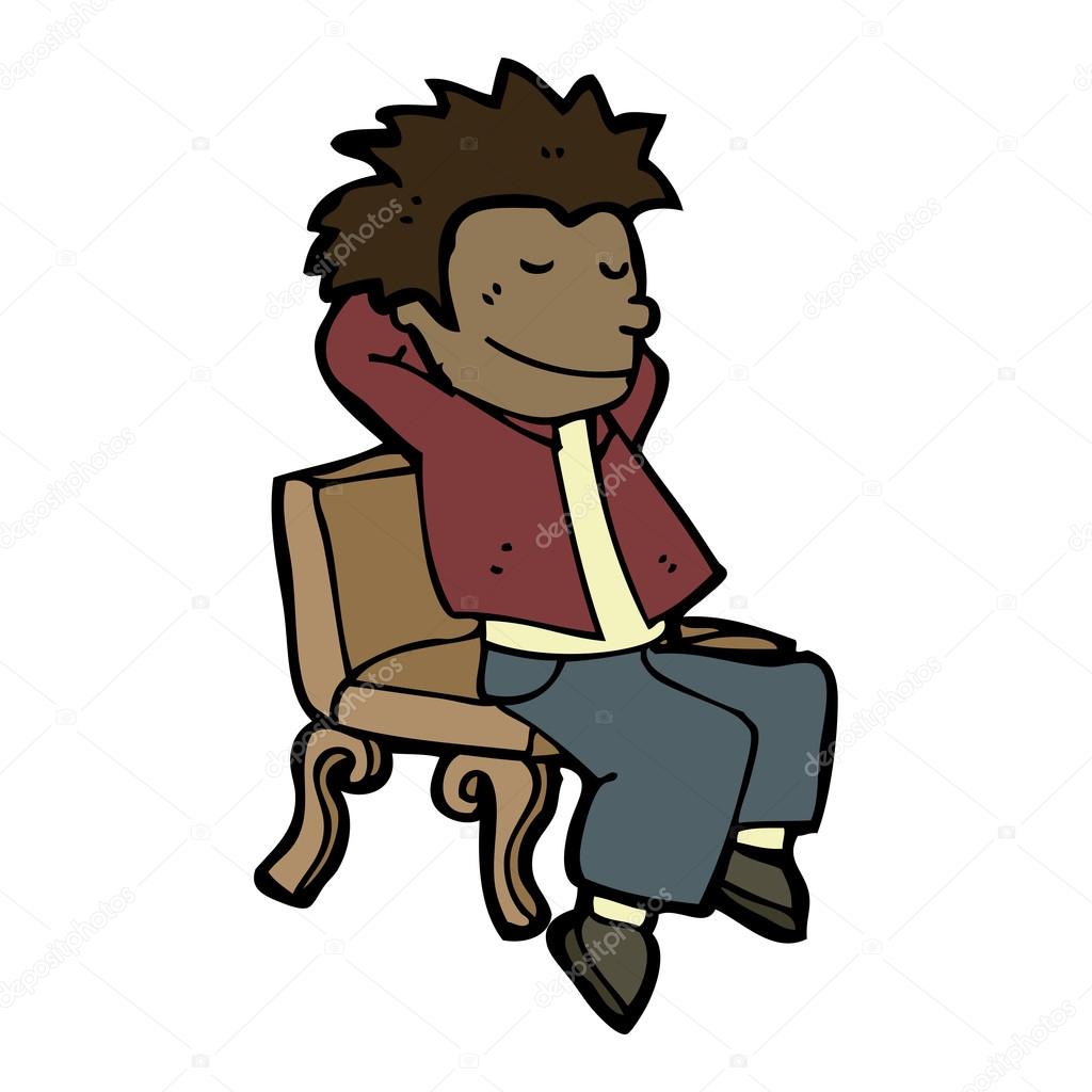Relaxed man cartoon Stock Vector by ©lineartestpilot 14931145