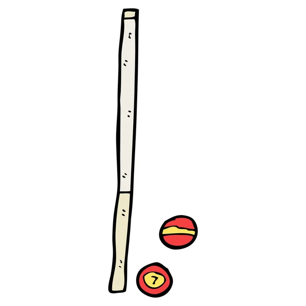 Retro cartoon pool ball and cue — Stock Vector © lineartestpilot #29045751