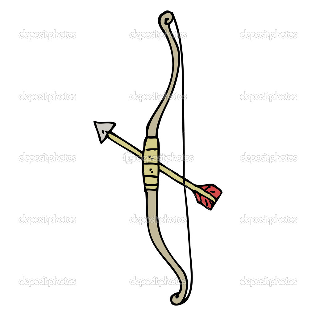 ARC et flèche de dessin animé — Image vectorielle lineartestpilot ...