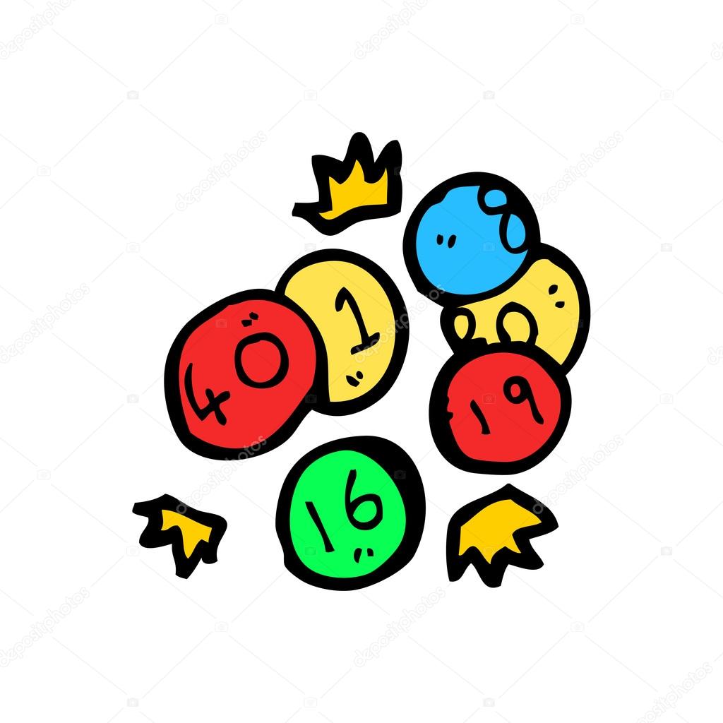 Lottery numbers cartoon Stock Vector by ©lineartestpilot 16286941