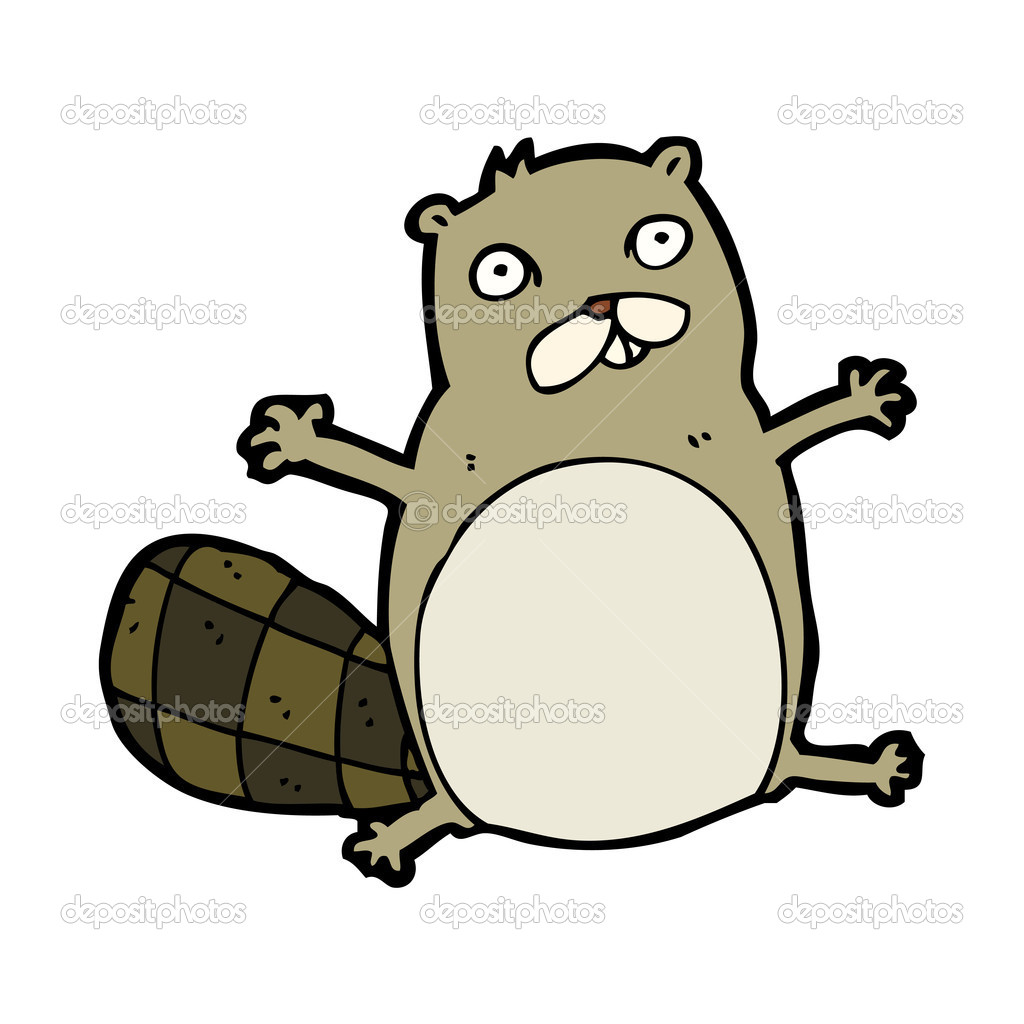 Beaver cartoon Stock Vector by ©lineartestpilot 16287133